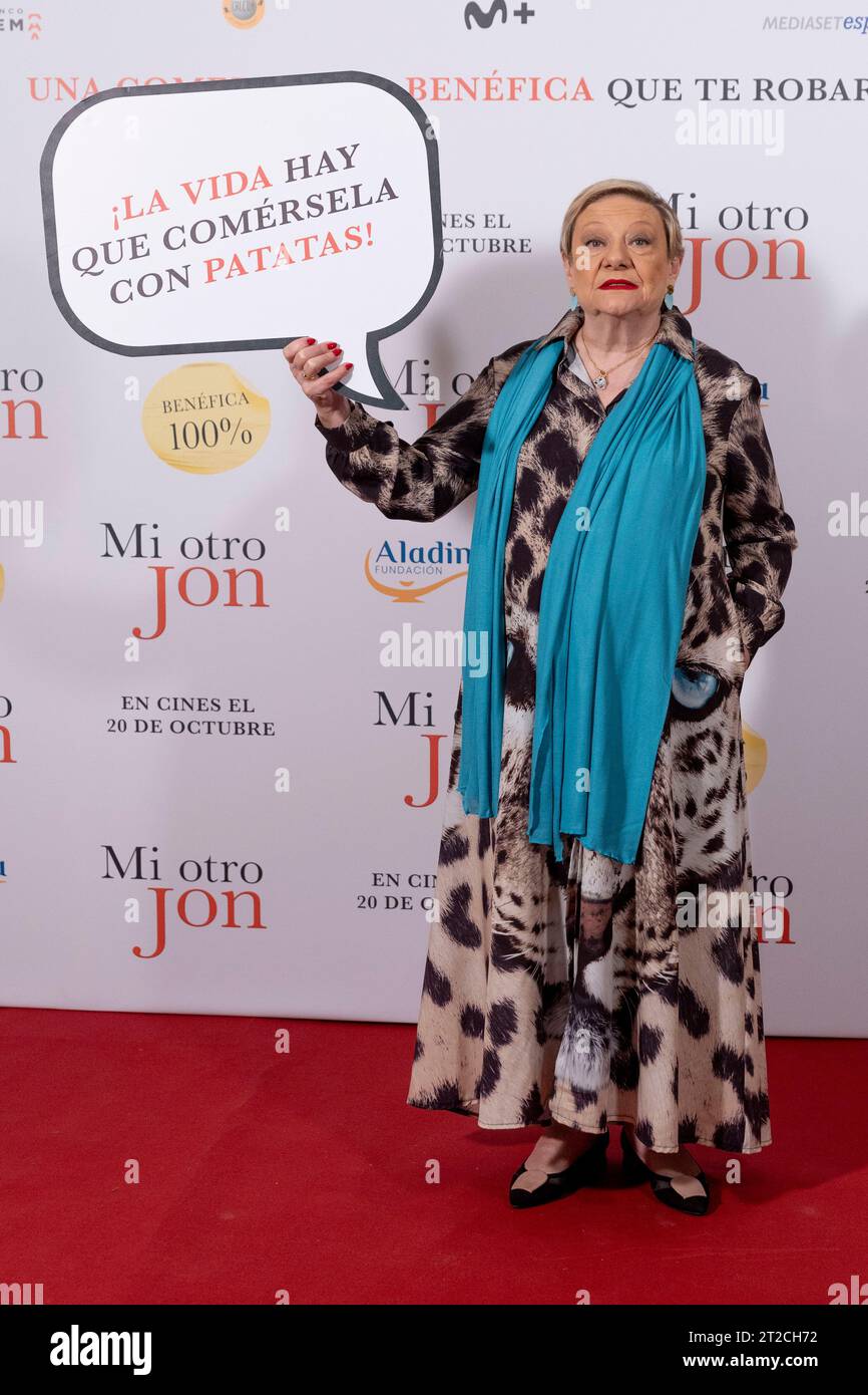Madrid, Spain. 18th Oct, 2023. Marisol Ayuso attends the Mi Otro Jon ...