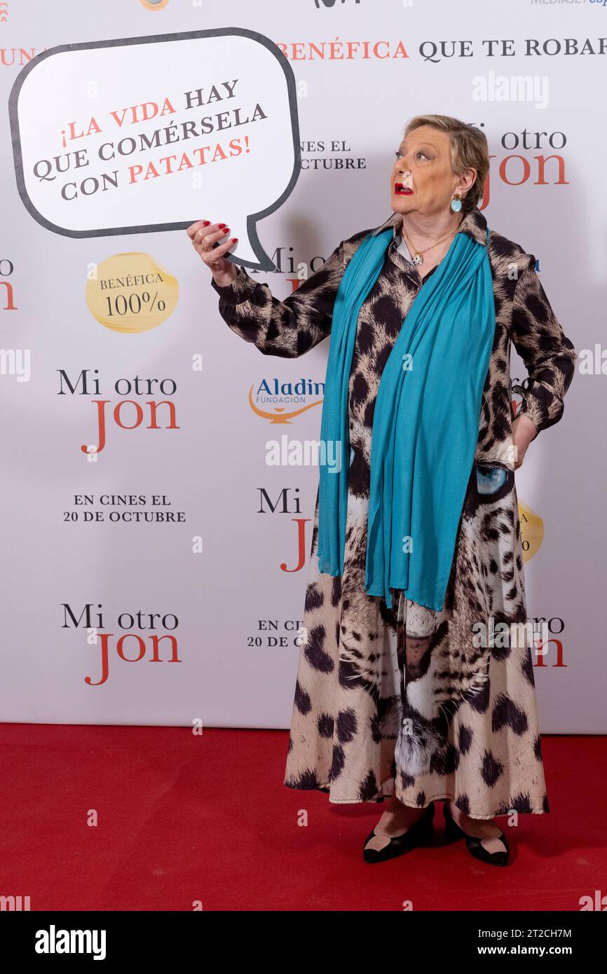 Madrid, Spain. 18th Oct, 2023. Marisol Ayuso attends the Mi Otro Jon ...