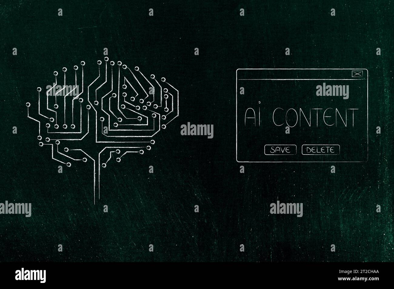 artificial intelligence and deep learning conceptual illustration, AI ...