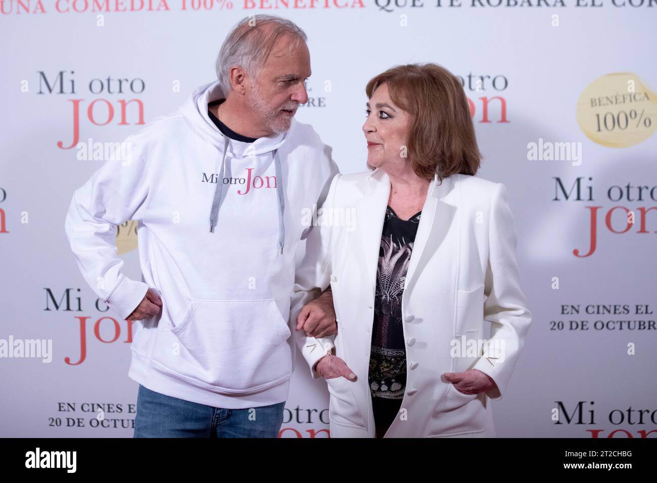 Madrid, Spain. 18th Oct, 2023. Paco Arango and Carmen Maura attend the ...