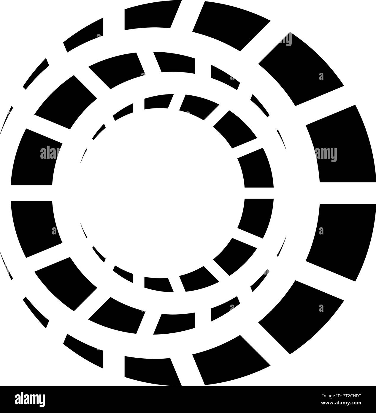 Black Abstract Gear Icon with Nested Crescent Shapes on a White Background Stock Vector Image ...