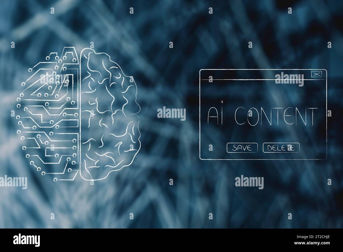 artificial intelligence and deep learning conceptual illustration, Ai ...