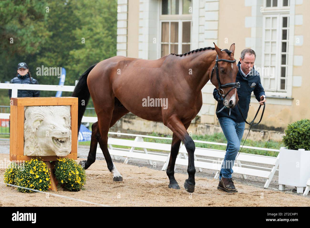 Kevin MCNAB of Australia with Wilfred Lancer during the first horse ...