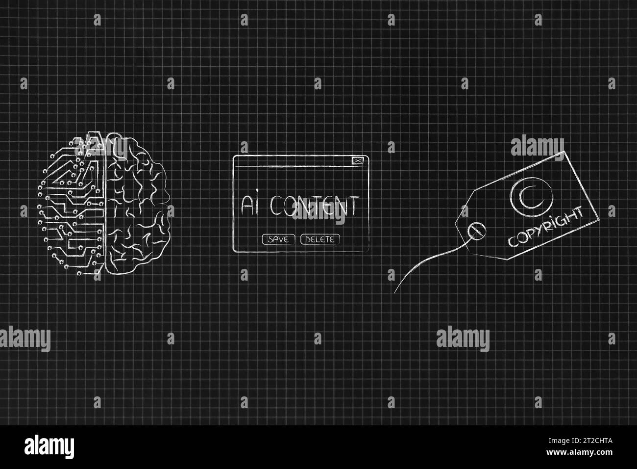 artificial intelligence and deep learning conceptual illustration, Ai ...