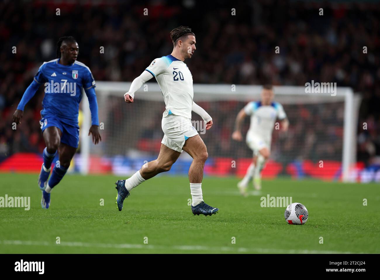 London, UK. 17th Oct, 2023. Jack Grealish of England in action. England ...