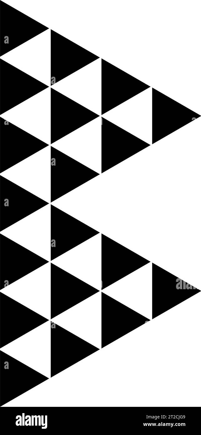 Black Abstract Letter B Icon with Multiple Triangles on a White ...