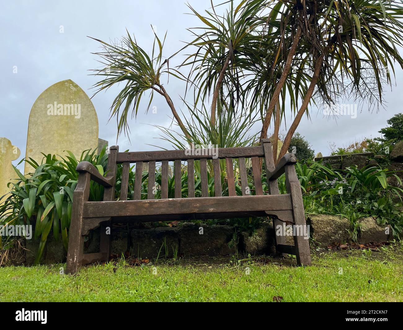 king George VI coronation bench Stock Photo - Alamy