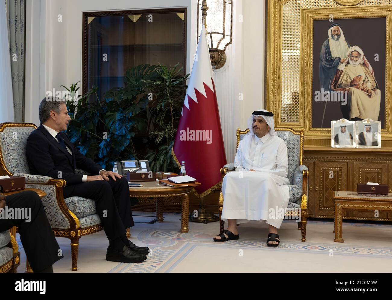 Secretary of State Antony J. Blinken meets with meets with Qatari Prime ...