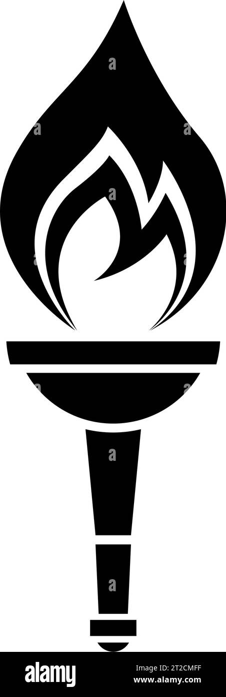 Flaming torch drawing Black and White Stock Photos & Images - Alamy