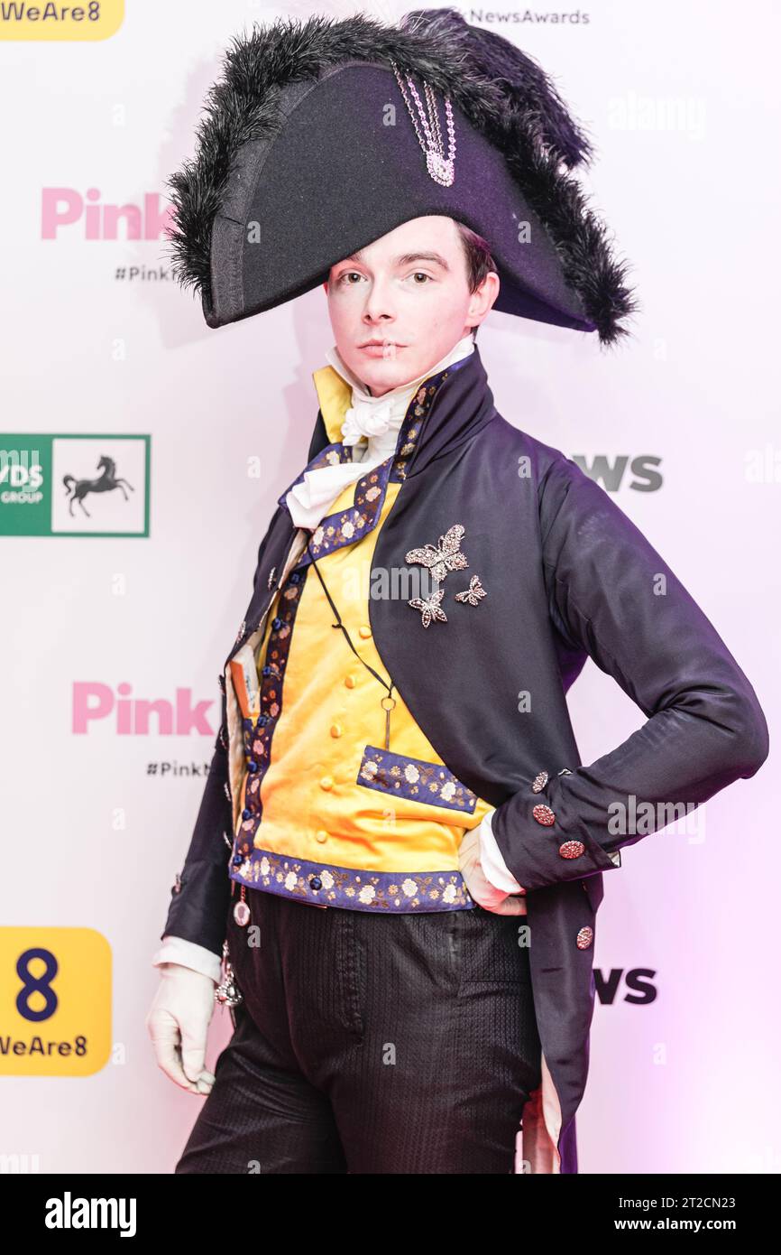 London, UK. 18th Oct, 2023. Zack Pinsent. The Pink News Awards ...