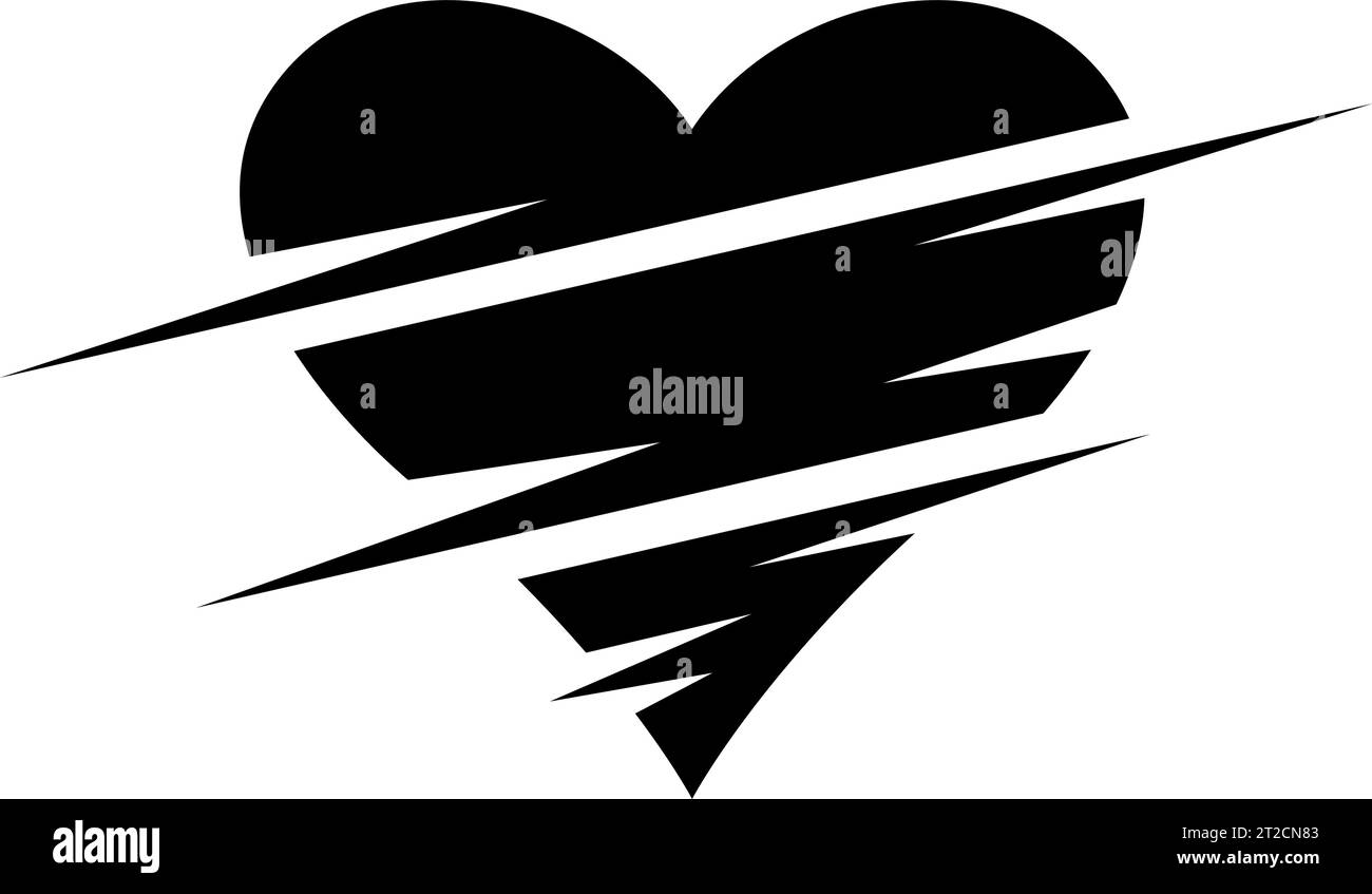 Split color heart Black and White Stock Photos & Images - Alamy