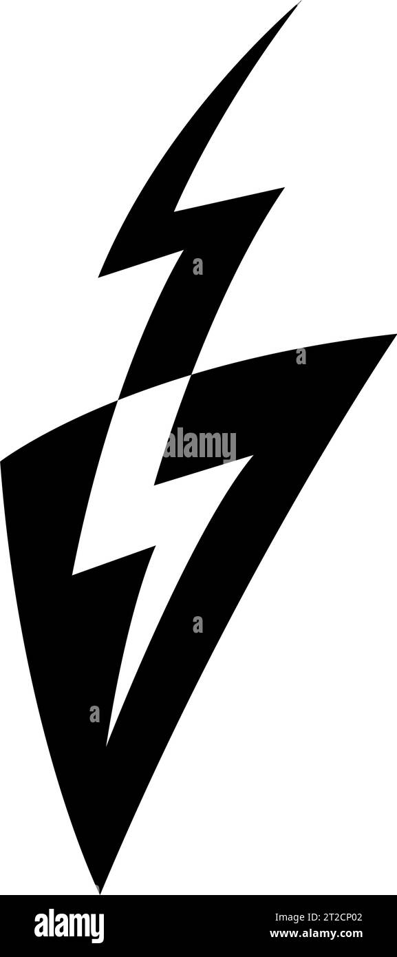 A thunder logo triangle hi-res stock photography and images - Alamy