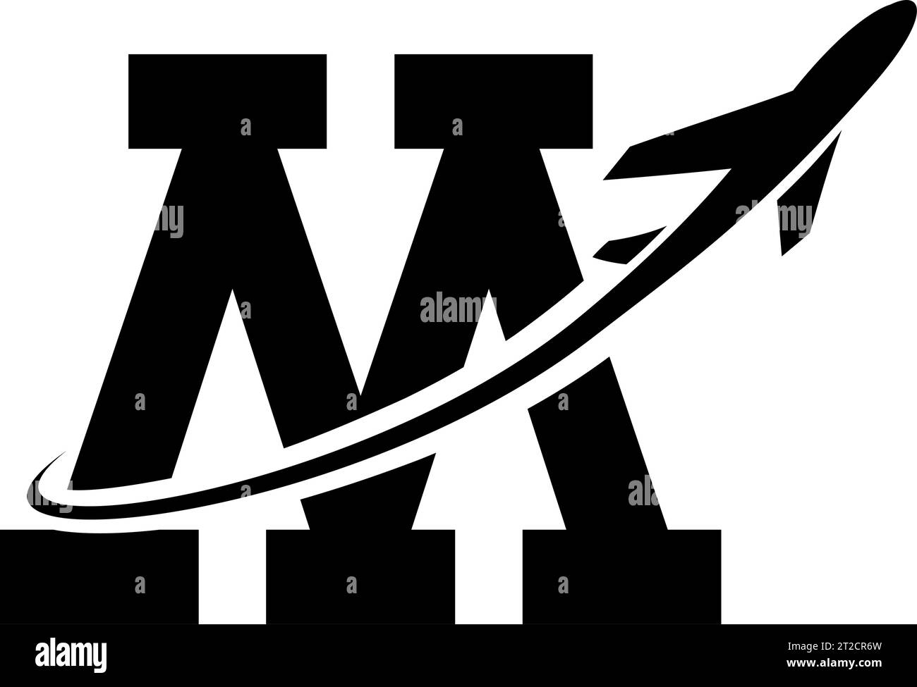 M airplane logo Stock Vector Images - Alamy