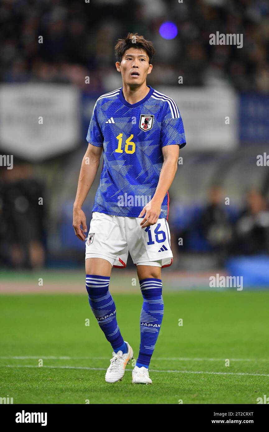 Takehiro Tomiyasu of Japan in action during the MIZUHO BLUE DREAM MATCH ...