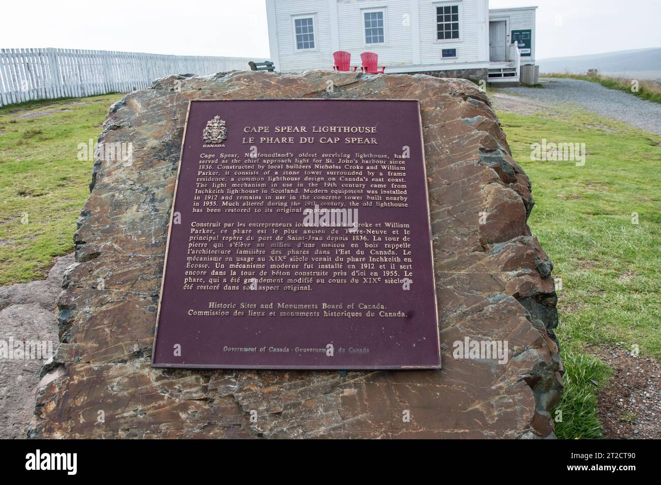 Cape Spear Lighthouse plaque at Cape Spear Lighthouse National Historic ...