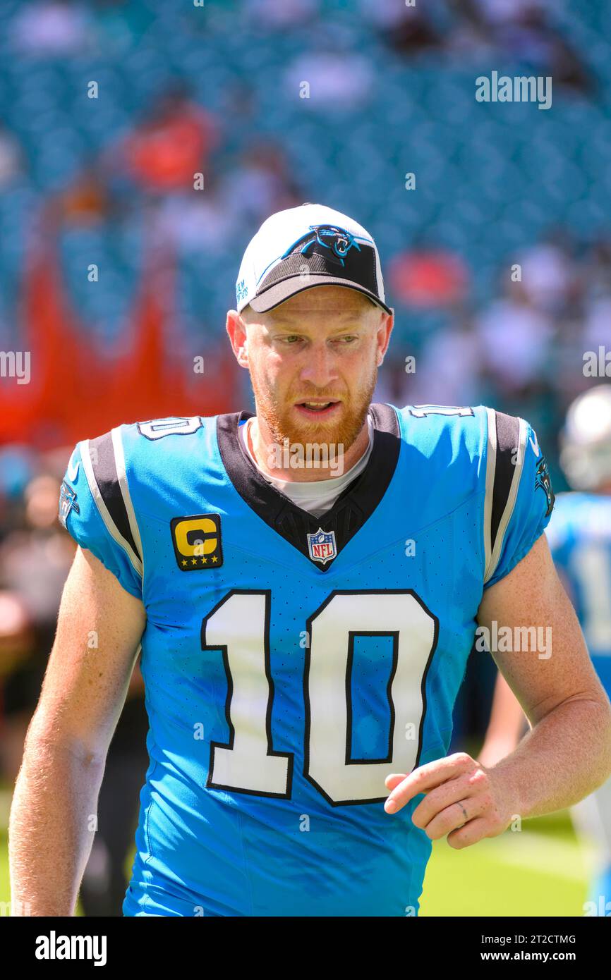 Carolina Panthers punter Johnny Hekker (10) walks on the field before ...