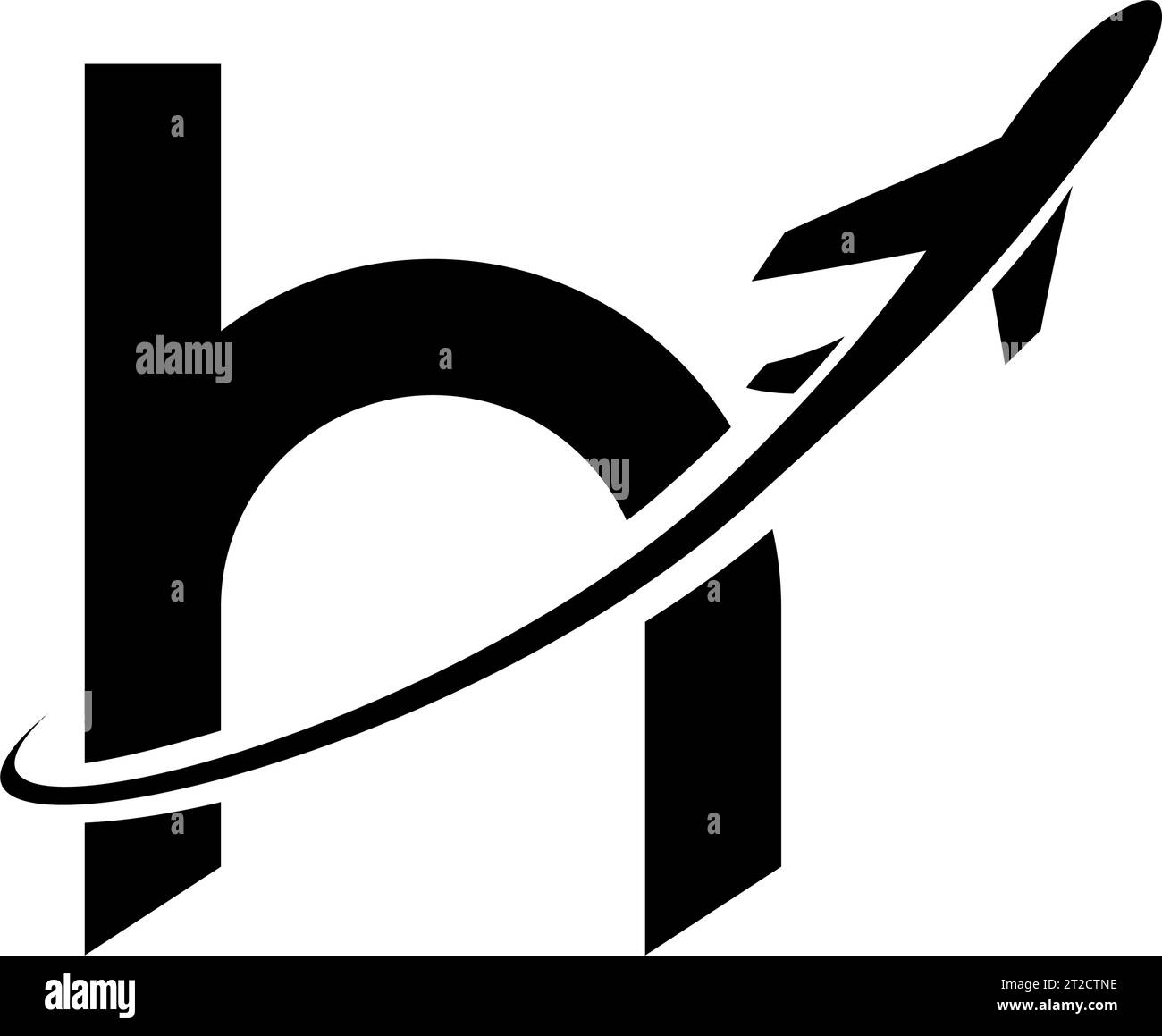H airplane logo Black and White Stock Photos & Images - Alamy