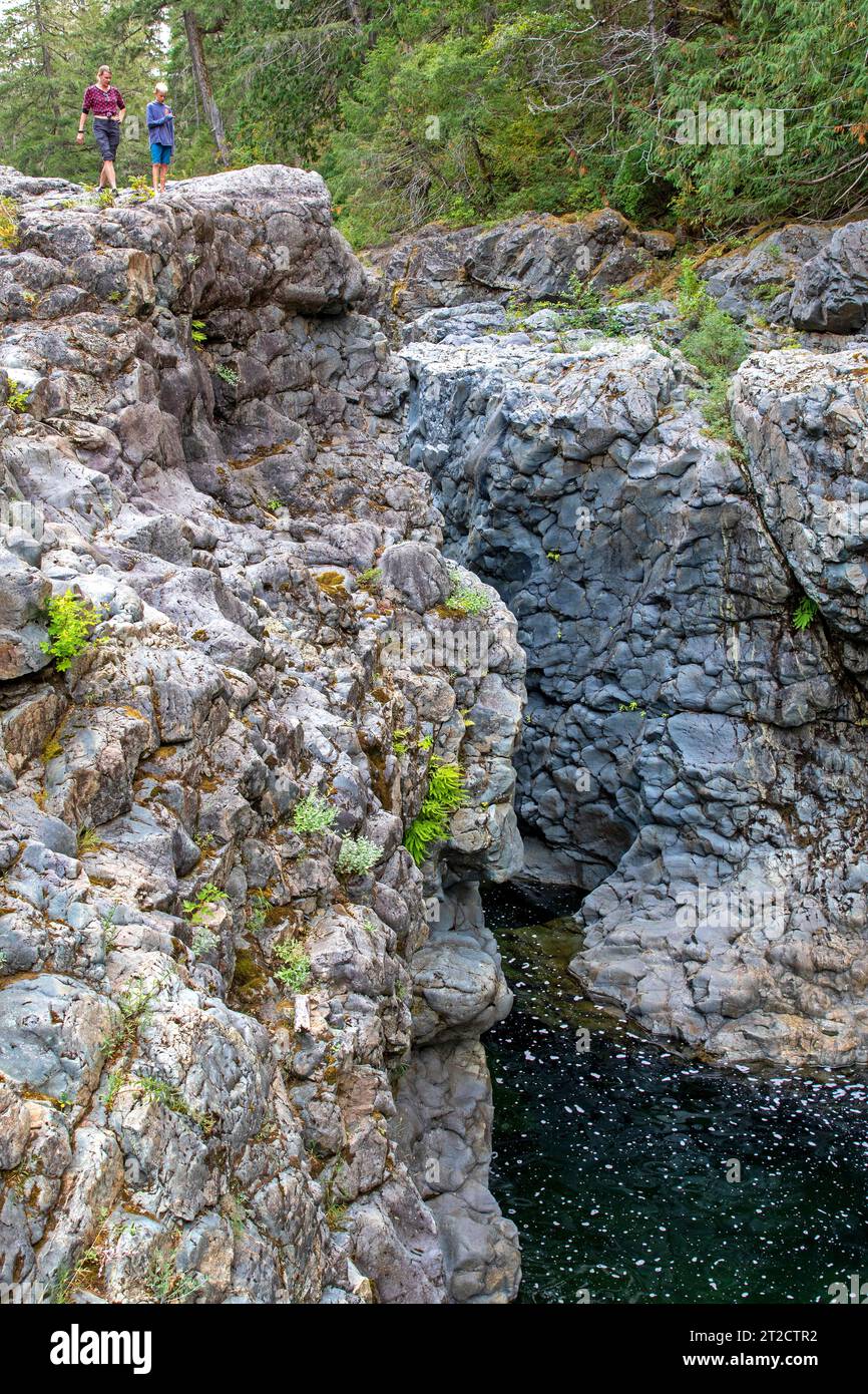 Pool in Sooke Potholes Regional Park Stock Photo - Alamy
