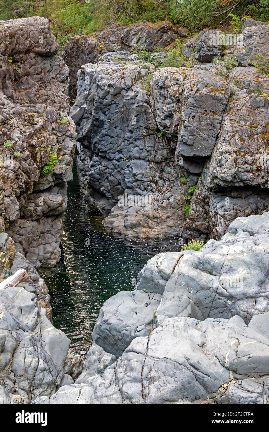 Pool in Sooke Potholes Regional Park Stock Photo - Alamy