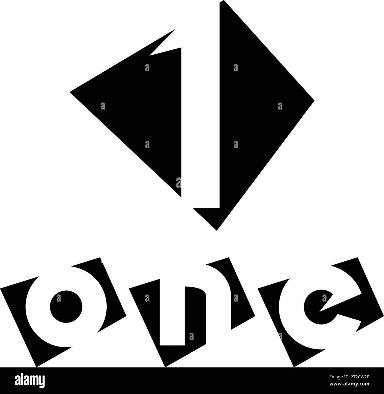 Black Symbol for Number 1 on a White Background - Icon 4 Stock Vector ...