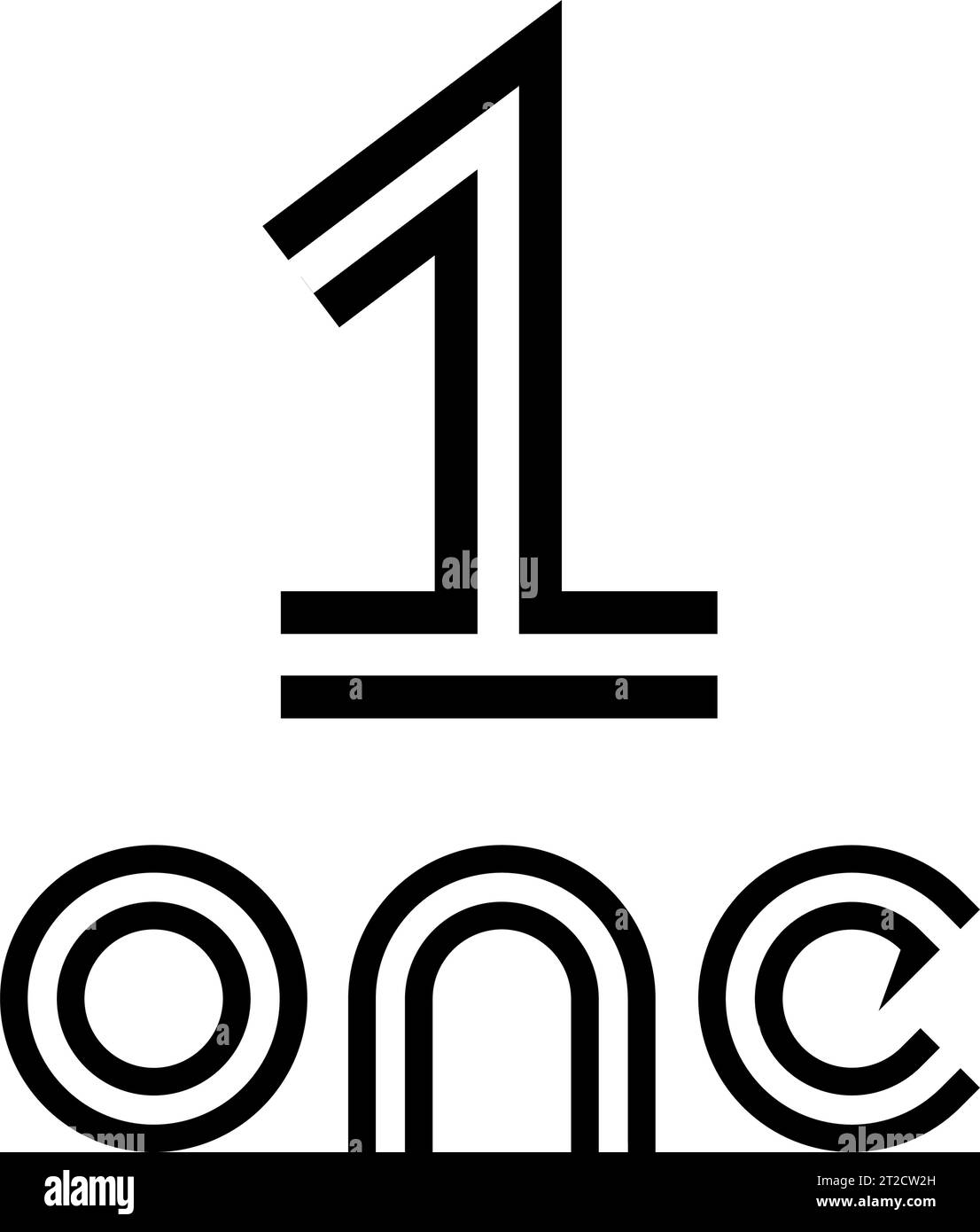 Black Symbol for Number 1 on a White Background - Icon 5 Stock Vector ...
