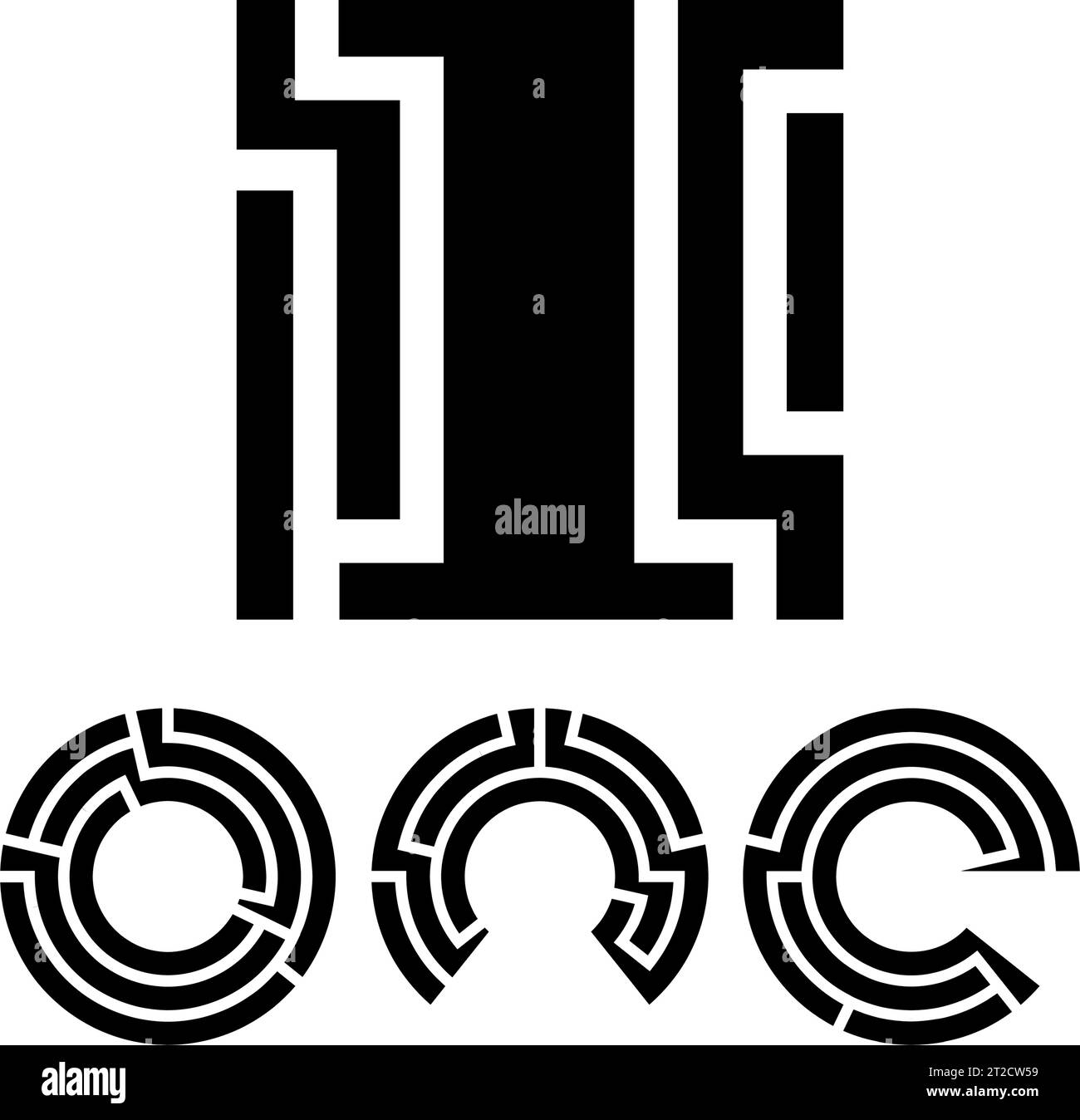 Black Symbol for Number 1 on a White Background - Icon 6 Stock Vector ...