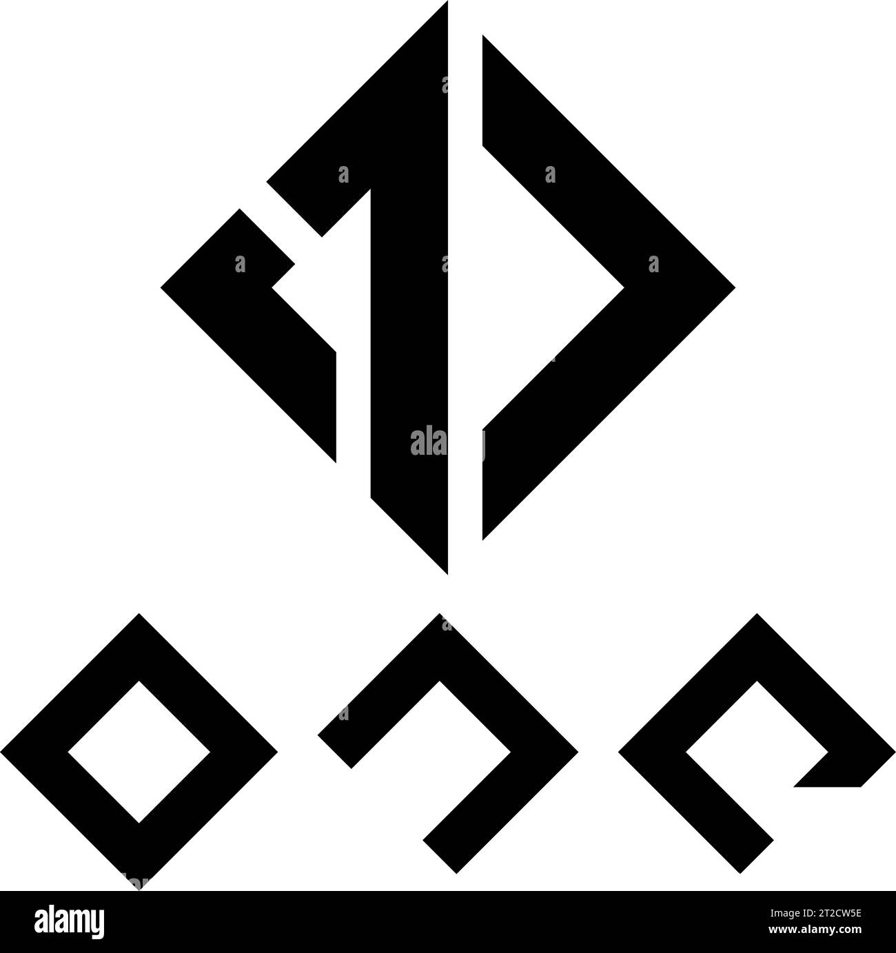 Black Symbol for Number 1 on a White Background - Icon 7 Stock Vector ...