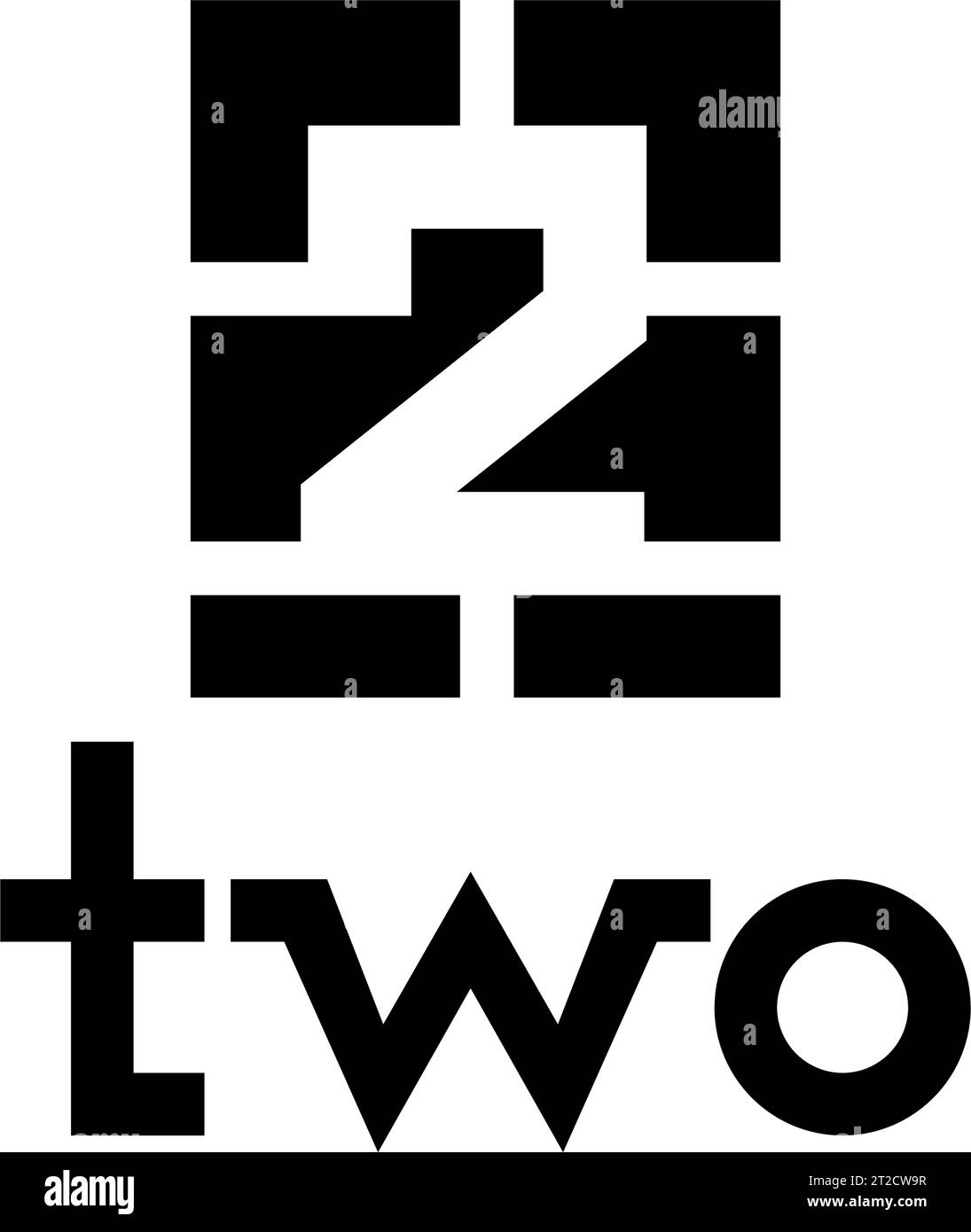 Black Symbol for Number 2 on a White Background - Icon 5 Stock Vector ...