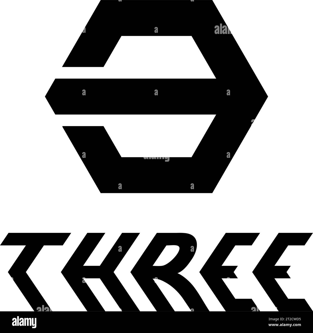 Black Symbol for Number 3 on a White Background - Icon 7 Stock Vector ...