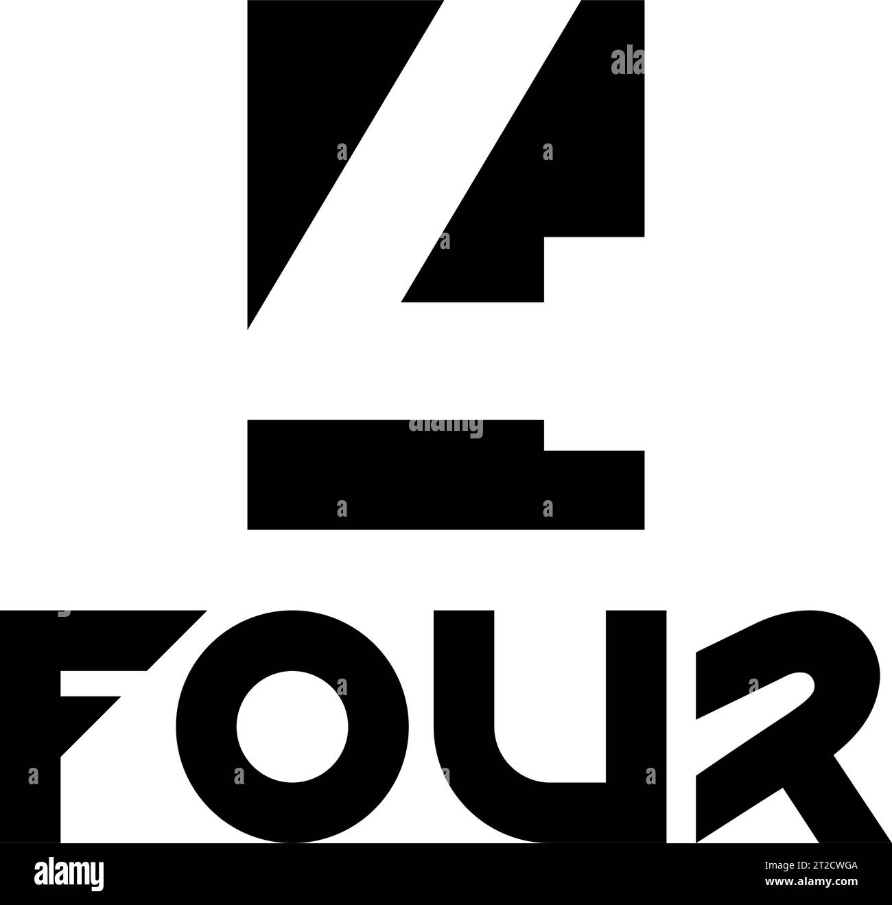 Black Symbol for Number 4 on a White Background - Icon 9 Stock Vector ...