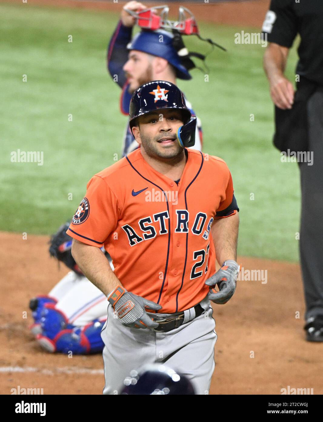 Arlington, United States. 18th Oct, 2023. Houston Astros Jose Altuve ...