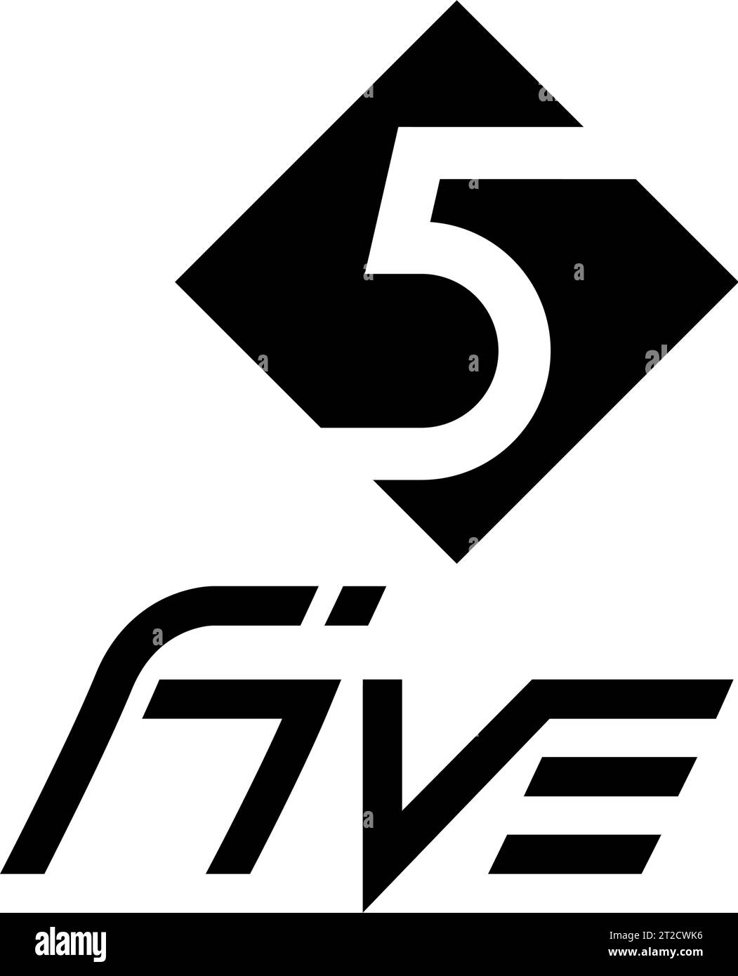 Black Symbol for Number 5 on a White Background - Icon 7 Stock Vector ...