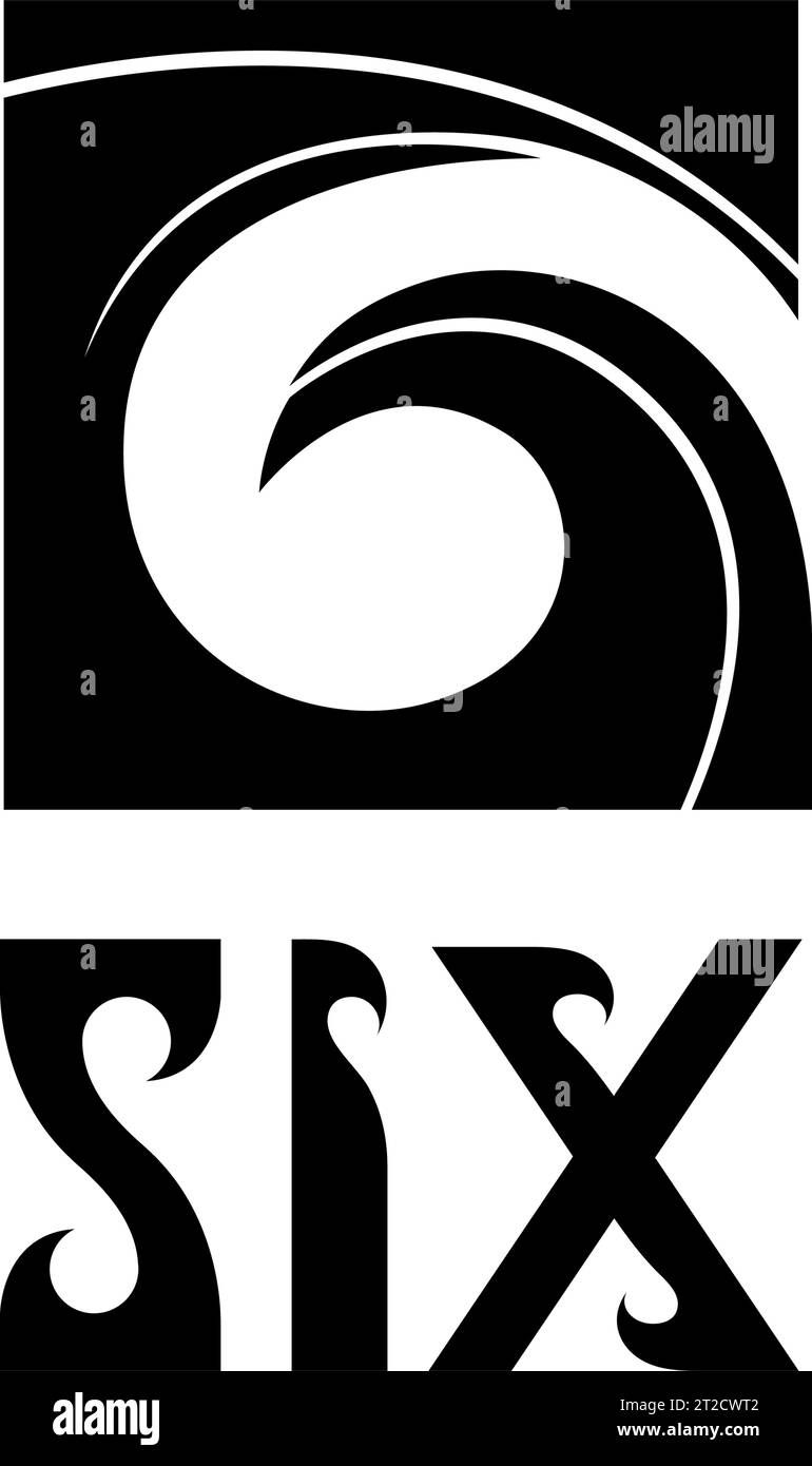 Black Symbol for Number 6 on a White Background - Icon 5 Stock Vector ...