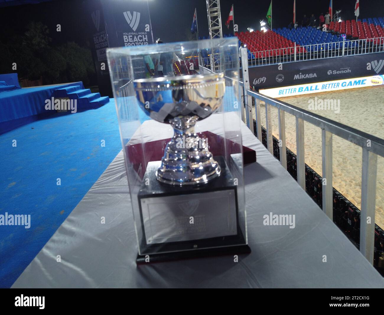 Volleyball World Beach Pro Tour 2023 Goa Challenge trophy on display ...