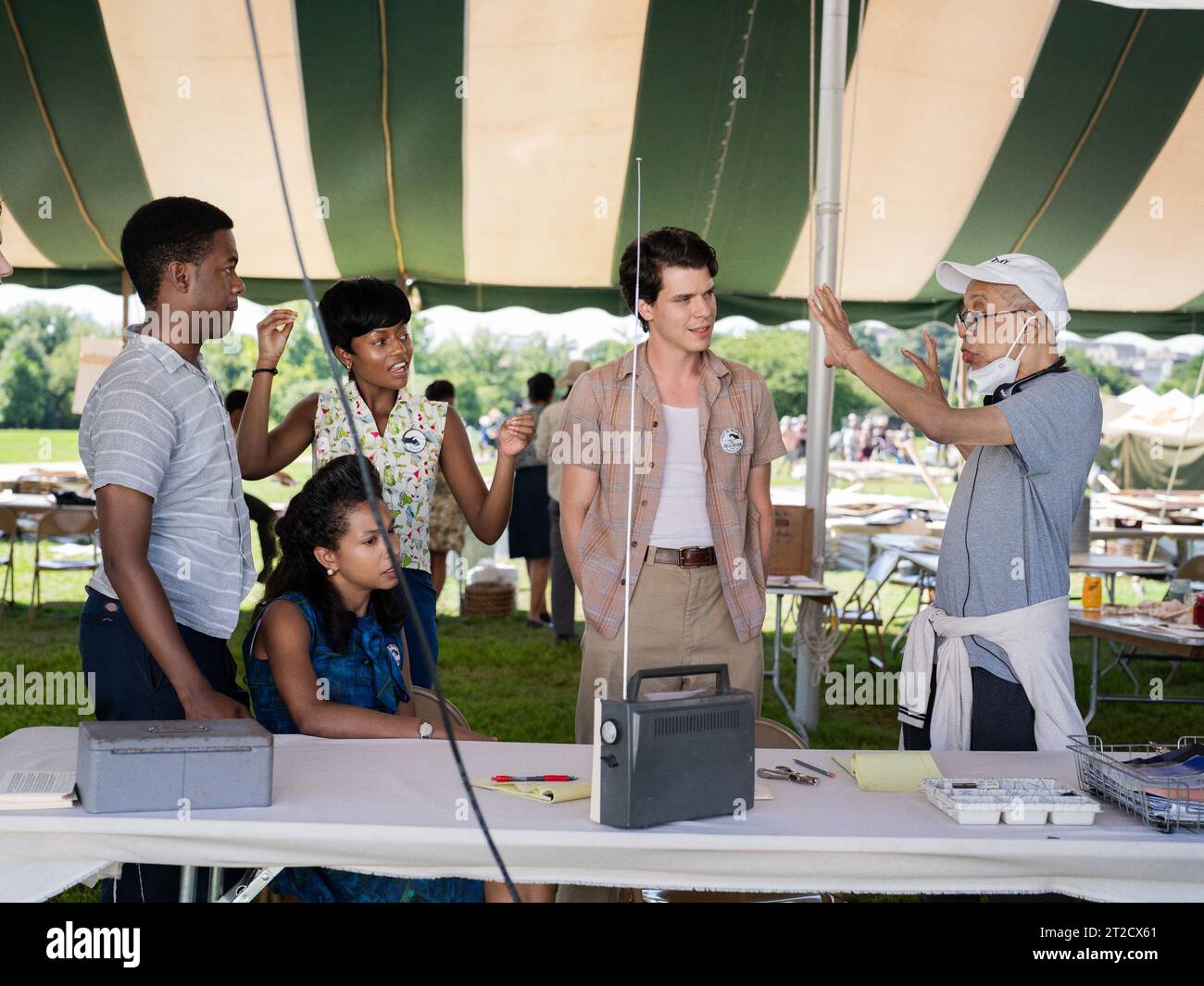 RUSTIN, from left: Ayana Workman (sitting), Jordan-Amanda Hall (arm ...