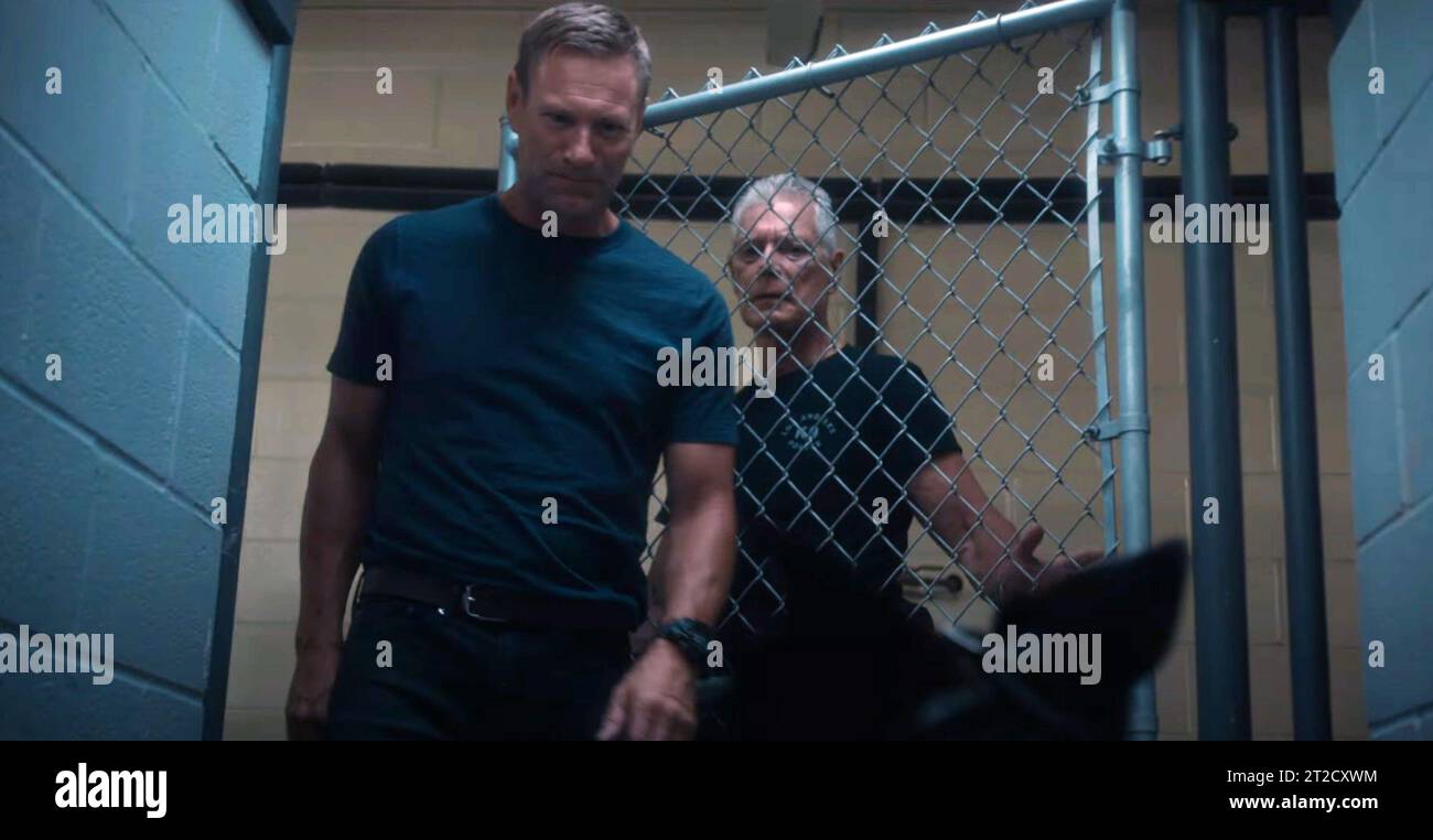 MUZZLE, from left: Aaron Eckhart, Stephen Lang, 2023. © RLJE Films ...
