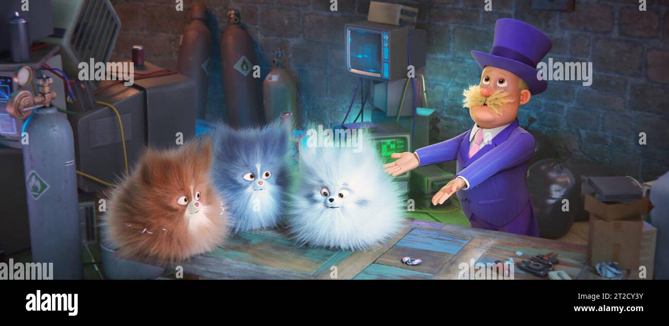 PAW PATROL: THE MIGHTY MOVIE, right: Mayor Humdinger (voice: Ron Pardo ...