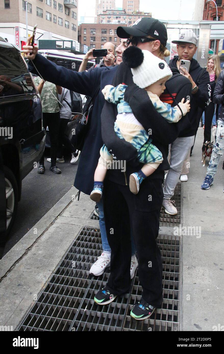 NEW YORK, NY- OCTOBER 18: Paris Hilton and Phoenix Barron Hilton Reum ...