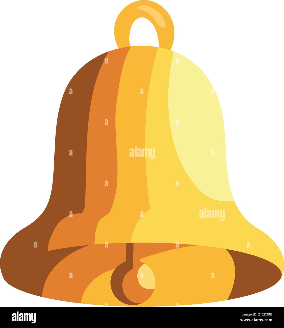 golden bell isolated Stock Vector Image & Art - Alamy