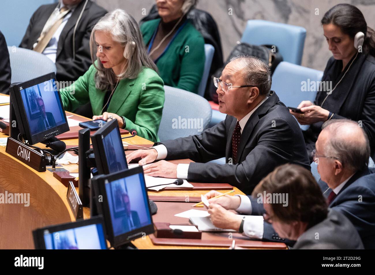 Chinese Ambassador and Permanent Representative to the UN Zhang Jun ...