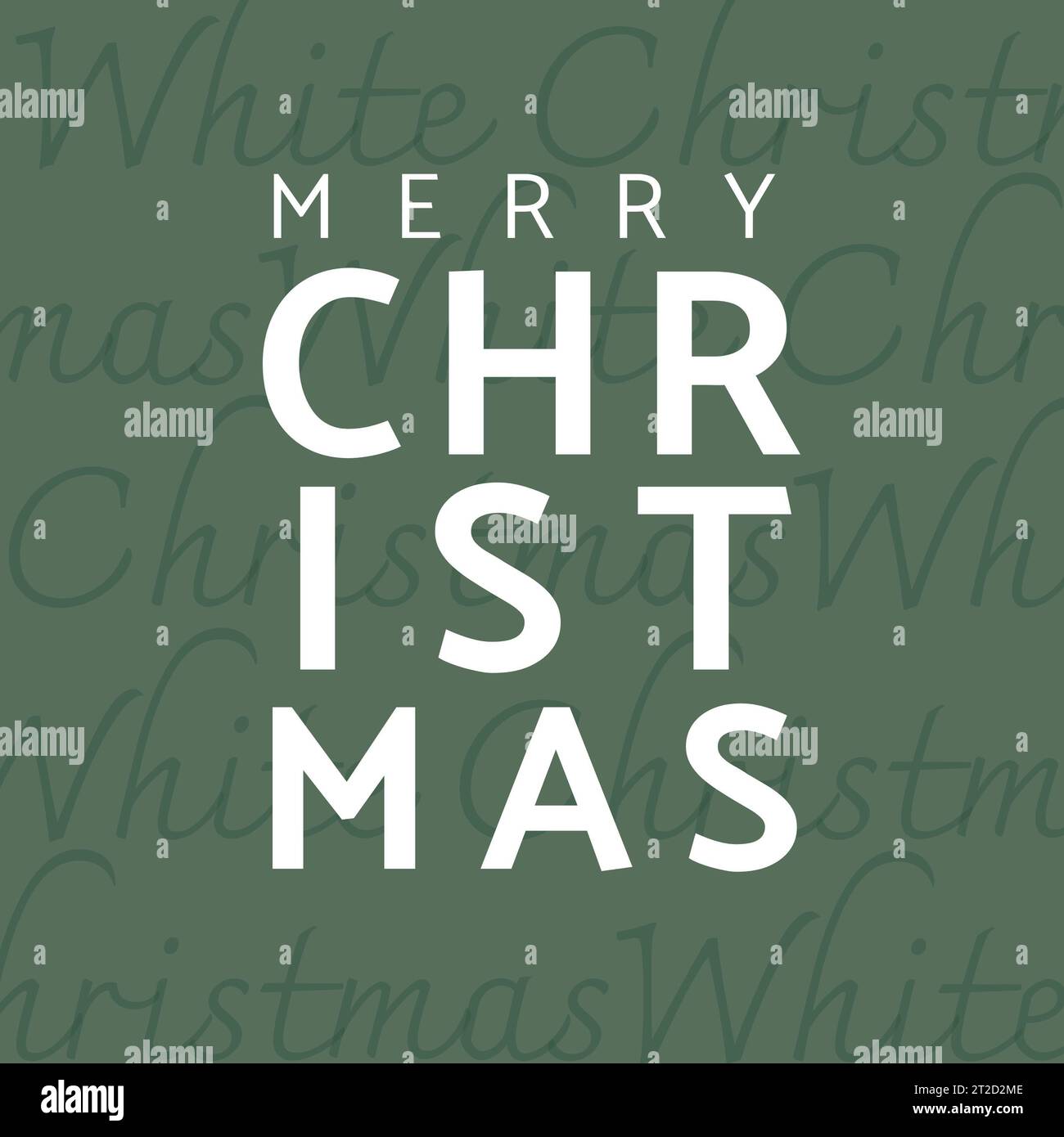 Illustration of merry christmas and white christmas text on gray ...