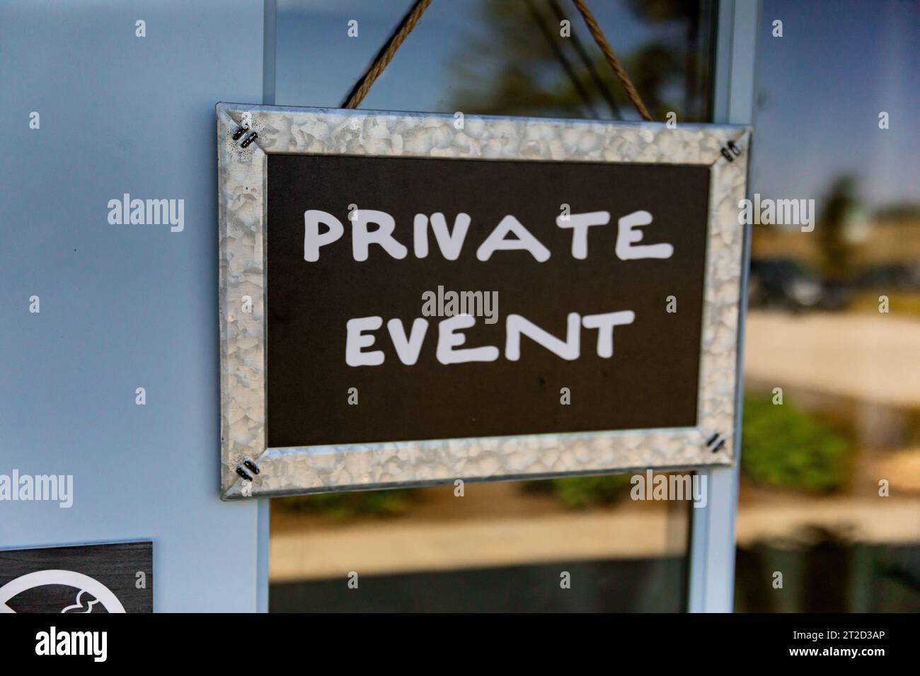 Private Event Sign at Wedding Party Celebration Stock Photo - Alamy