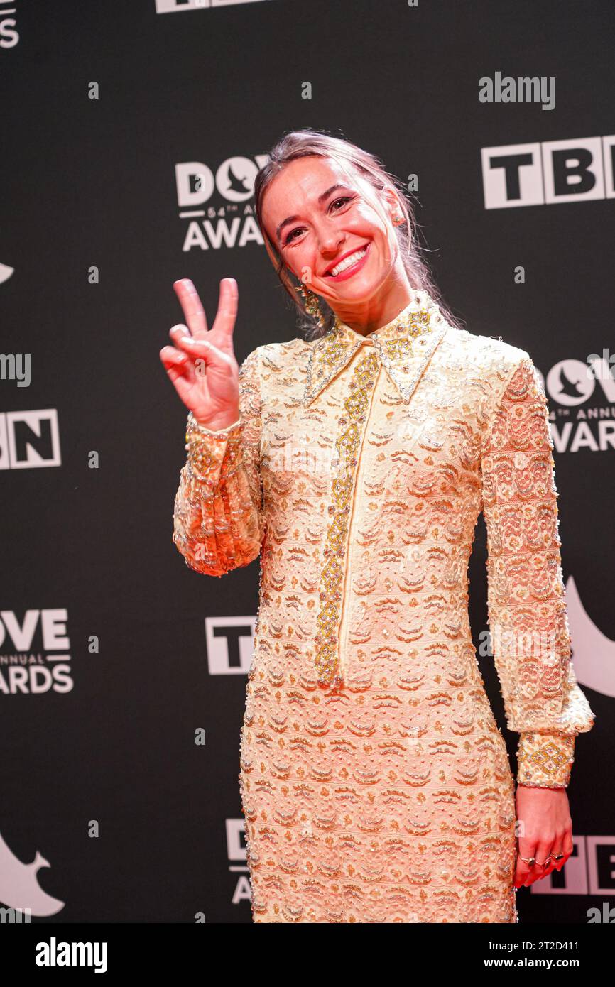 Nashville, Tennessee, USA, October 17, 2023. Lauren Daigle On the red ...