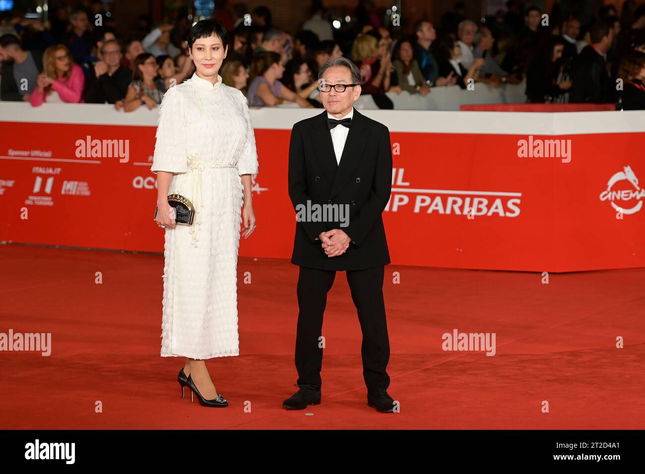 Gerlee Munkhbat (l) and Shigeru Umebayashi (r) attend the red carpet of ...