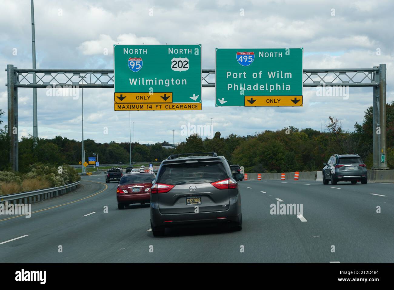 Wilmington, Delaware, U.S.A - October 15, 2023 - The traffic on the ...