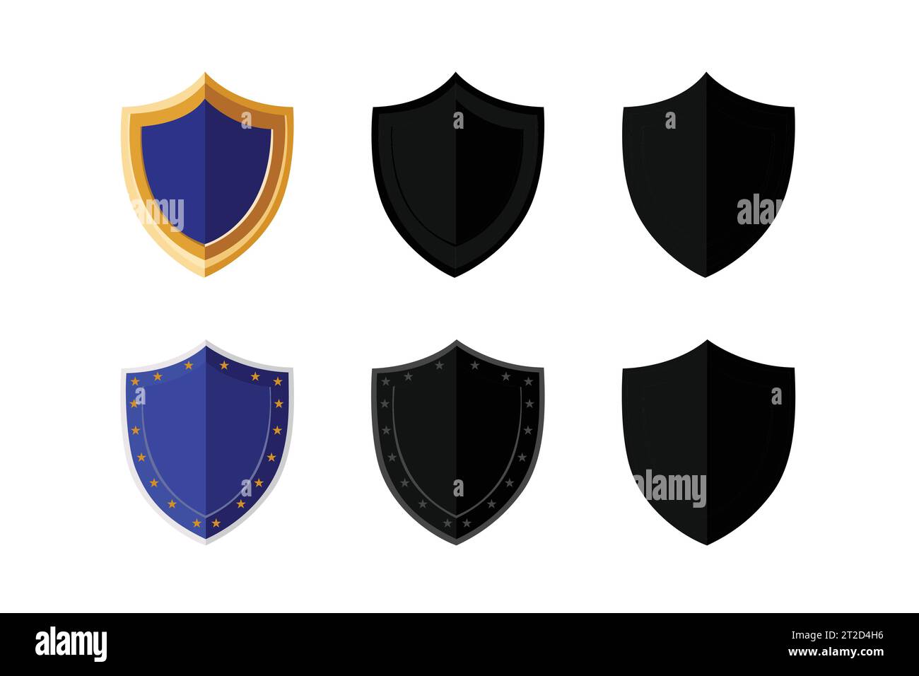 vector large collection of shield icons and symbols Stock Vector Image ...