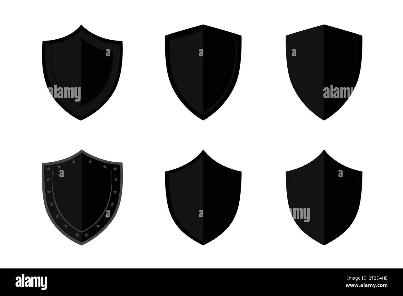 vector large collection of shield icons and symbols Stock Vector Image ...