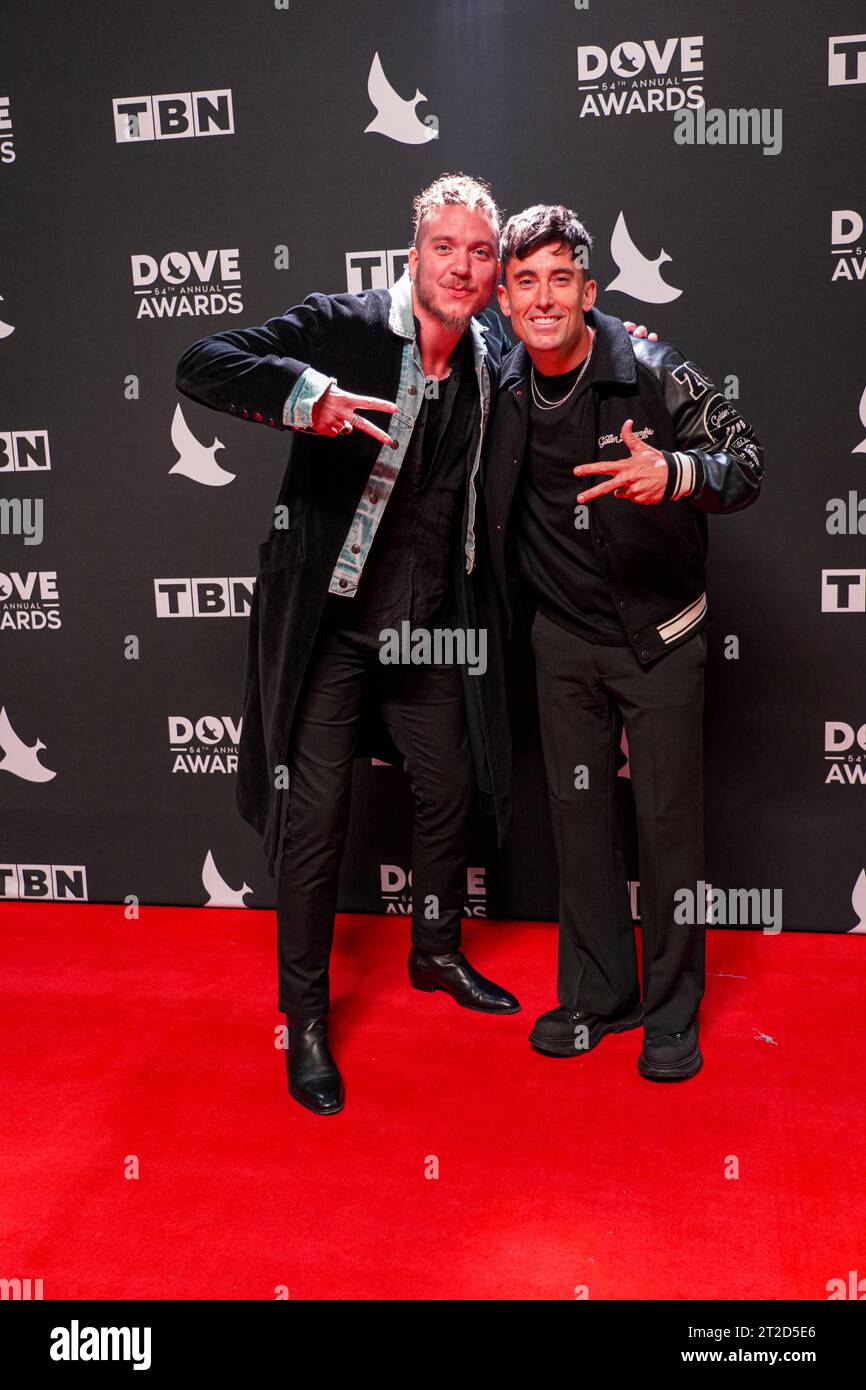 Nashville, Tennessee, USA, October 17, 2023. Brandon Lake, Phil Wickham ...