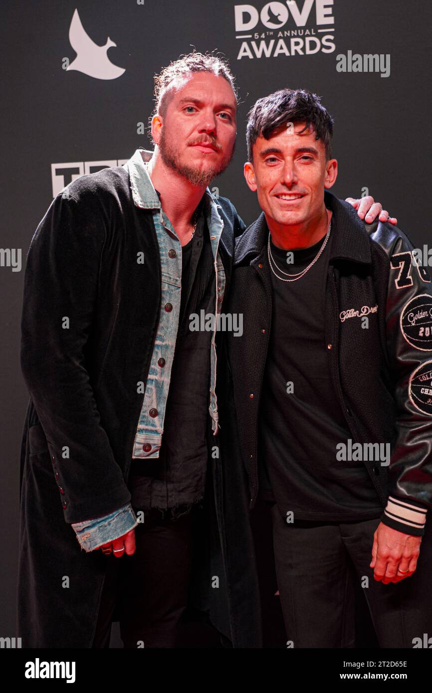 Nashville, Tennessee, USA, October 17, 2023. Brandon Lake, Phil Wickham ...