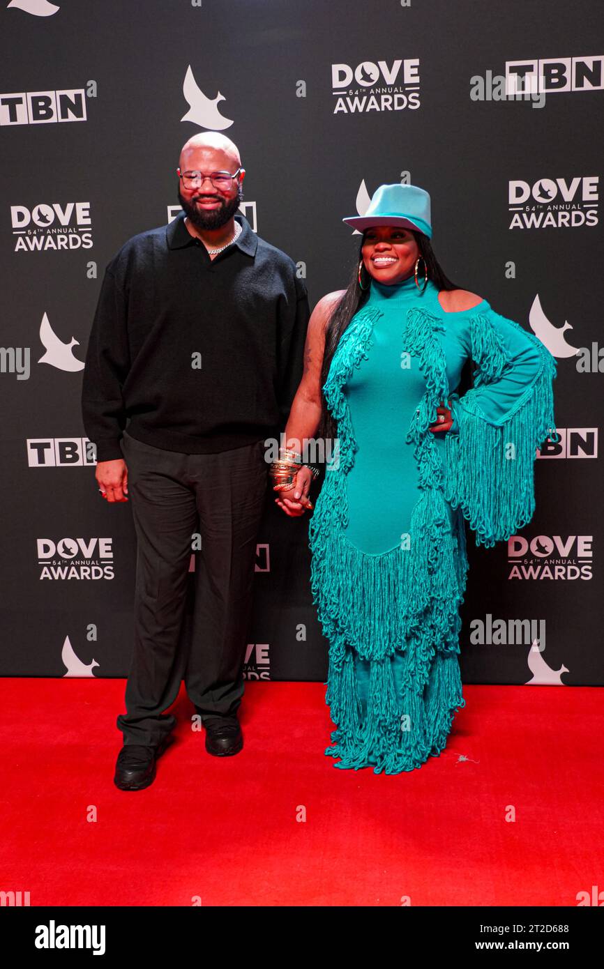 Nashville, Tennessee, USA, October 17, 2023. Kenneth Leonard and Tasha ...